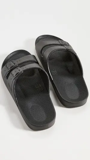 Freedom Moses Two Band Slides - Black