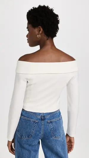Endless Rose Stretched Off-shoulder Blazer Top
