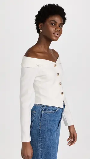 Endless Rose Stretched Off-shoulder Blazer Top