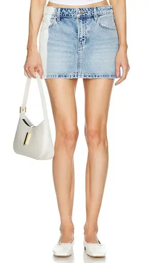 GRLFRND Niki Micro Mini Denim Skirt - Sunset Peak