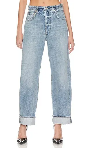 Light Blue Baggy Outfit Jeans For Women