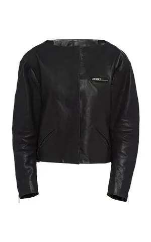 Prada Cropped Leather Jacket