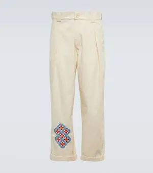 ADISH Embroidered Straight Cotton Pants