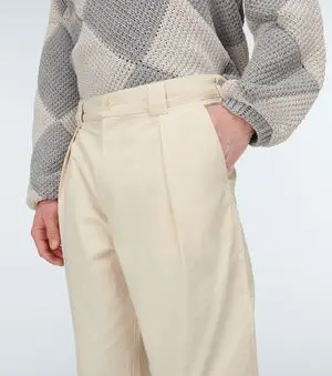 ADISH Embroidered Straight Cotton Pants