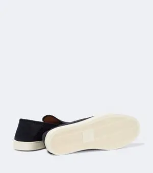 Giorgio Armani Galleria 3 Suede Loafers - Blue