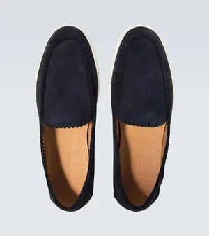 Giorgio Armani Galleria 3 Suede Loafers - Blue