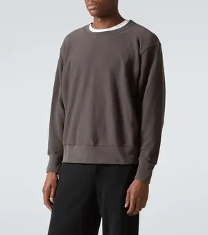 LES TIEN Cotton Jersey Sweatshirt - Grey