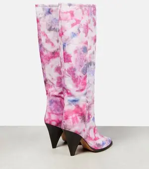 Isabel Marant Étoile Ririo Printed Leather Knee-high Boots - Multicoloured