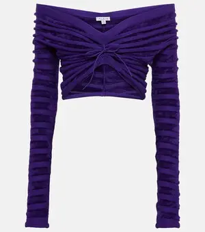 Alaïa Off-shoulder Top - Purple