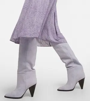Isabel Marant Étoile Ririo Knee-high Denim Boots - Purple