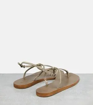 Brunello Cucinelli Embellished Suede Thong Sandals