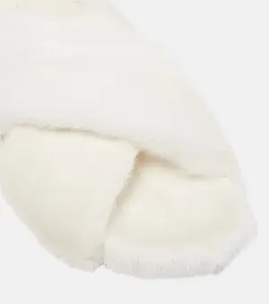 JIL SANDER Shearling Sandals - White