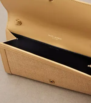 Saint Laurent Uptown Raffia Shoulder Bag