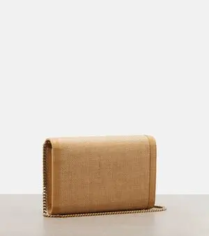 Saint Laurent Uptown Raffia Shoulder Bag