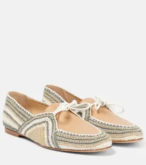 Gabriela Hearst Hays Crochet Moccasins - Neutrals