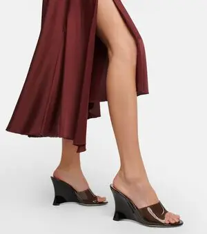GIANVITO ROSSI Wedge Leather Sandals
