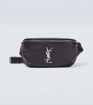 Saint Laurent Cassandre Leather Belt Bag - Black