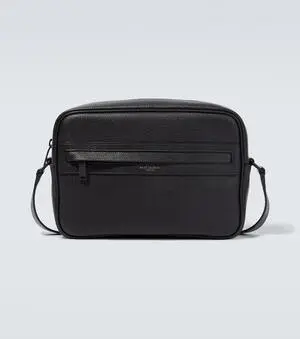 Saint Laurent Camp Leather Camera Bag - Black