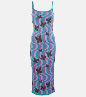 Alessandra Rich Jacquard Midi Dress