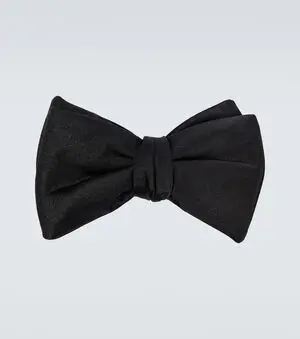 Thom Sweeney Silk Bow Tie - Black