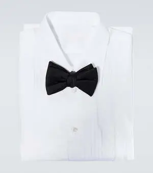 Thom Sweeney Silk Bow Tie - Black