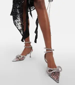 Mach & Mach Double Bow Embellished Pumps