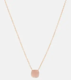 Pomellato Nudo 18kt Rose Gold And White Gold Necklace With Rose Quartz - Pink