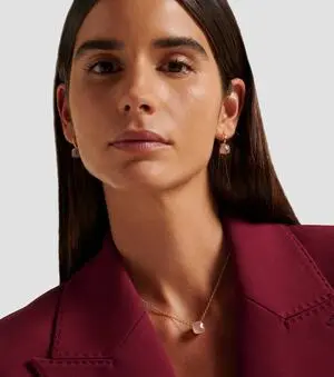 Pomellato Nudo 18kt Rose Gold And White Gold Necklace With Rose Quartz - Pink