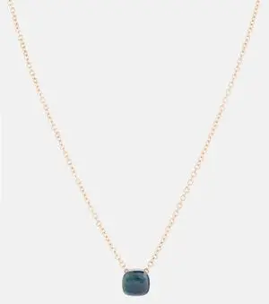 Pomellato Nudo 18kt Gold Necklace With Blue Topaz Blue