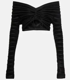Alaïa Ruched Crop Top