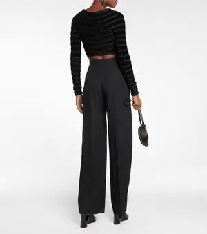 Alaïa Ruched Crop Top