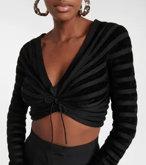 Alaïa Ruched Crop Top