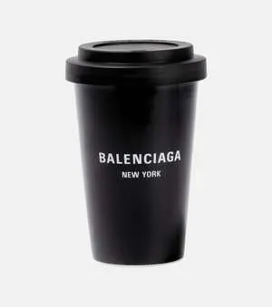 Balenciaga New York Porcelain Coffee Cup - Black