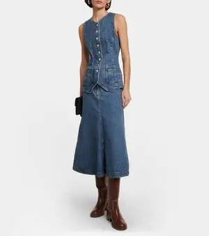 Chloé Denim Midi Dress
