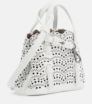 Alaïa Mina Mini Leather Crossbody Bag