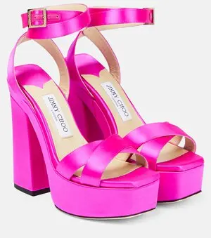 JIMMY CHOO Gaia Platform Sandals - Pink