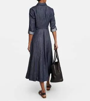 Gabriela Hearst Marley Denim Midi Dress