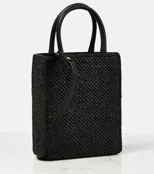 Loewe Standard A5 Leather-trimmed Raffia Tote Bag