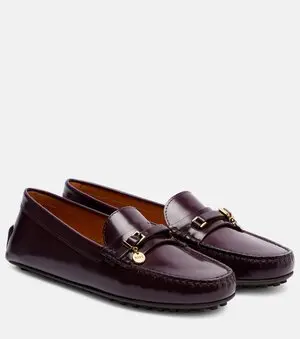 TOD'S Tod's Gommino Leather Loafers Burgundy
