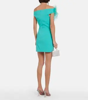Giuseppe Di Morabito Feather-trimmed Mini Dress