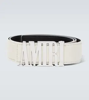 Amiri Logo Leather Belt