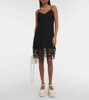 Simone Rocha Lace-trimmed Slip Dress