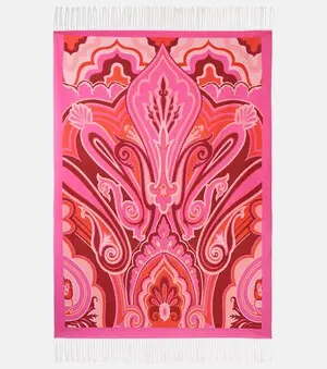 Etro Paisley Cotton Throw - Pink