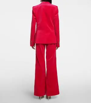 Victoria Beckham Single-breasted Velvet Blazer