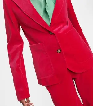 Victoria Beckham Single-breasted Velvet Blazer