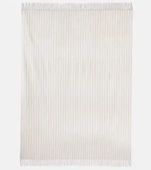 Loro Piana Pinstriped Cashmere Throw - Multicoloured