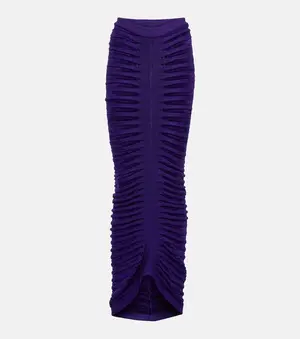 Alaïa Ruched Midi Skirt