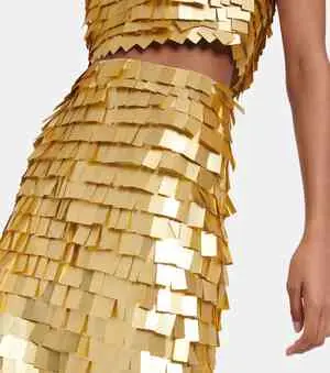 Simkhai Lucee Embellished Midi Skirt