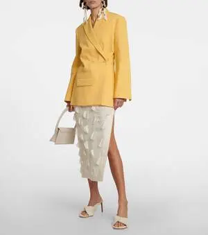 Jacquemus La Veste Tibau Linen-blend Blazer - Yellow