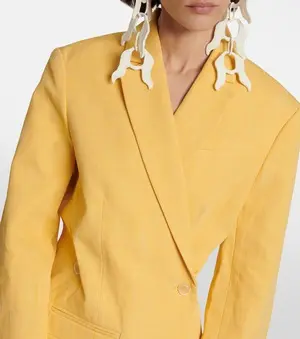 Jacquemus La Veste Tibau Linen-blend Blazer - Yellow